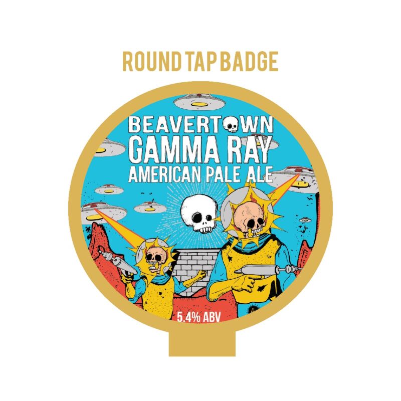 Beavertown Gamma Ray ROUND FISH EYE badge